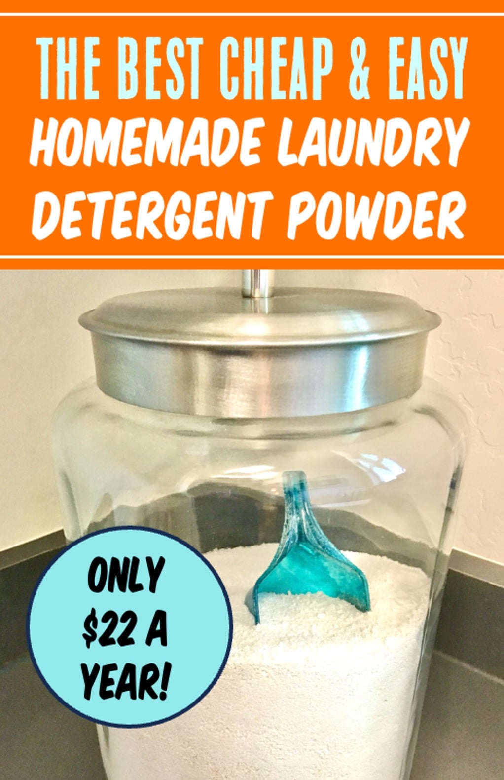 Homemade Laundry Detergent Powder Recipe (Small or Large Batch)