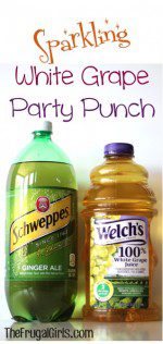 Sparkling White Grape Party Punch Recipe (Just 2 Ingredients!)