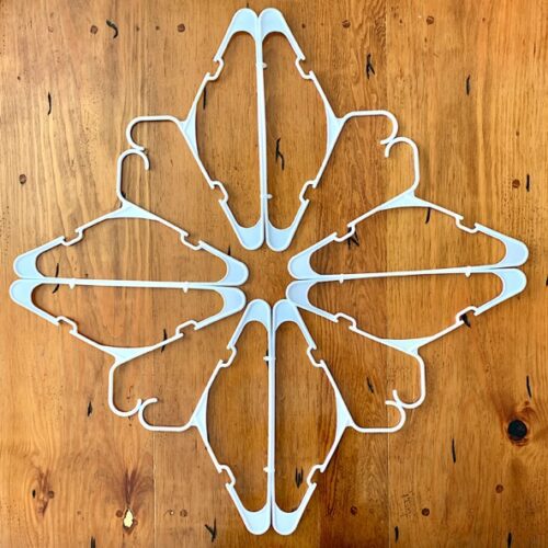 DIY Plastic Hanger Snowflake with Lights! (Yard Decor)
